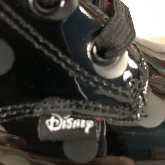 Disney | Shoes | Disney Black Polka Dot Boots With Red Minnie Mouse Bow ...